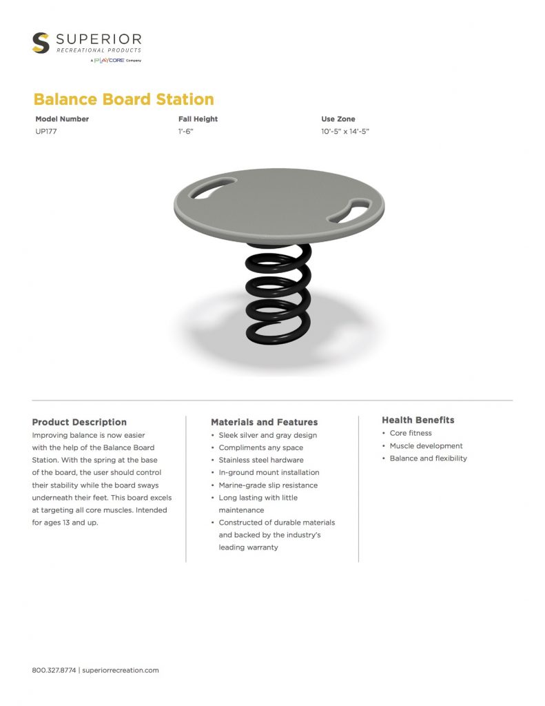 Balance Board Station - Southern Recreation